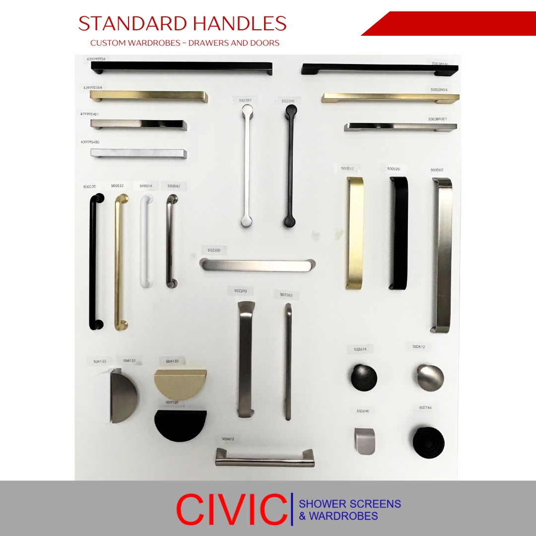 Civic Shower Screens & Wardrobes | Available Types Of Wardrobe Colours